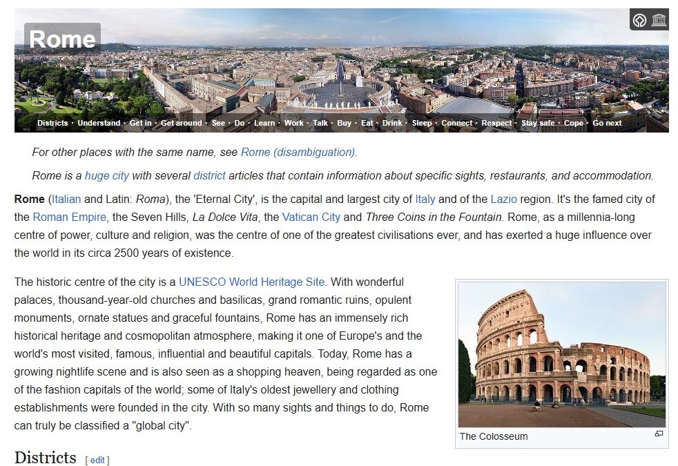 Wikivoyage API - Open Travel Data via Wikimedia Enterprise